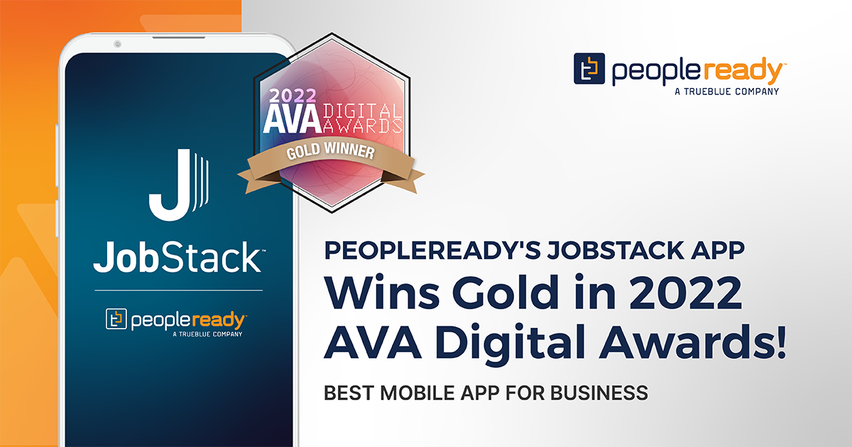 PeopleReady's JobStack Wins Gold in AVA Digital Awards | PeopleReady
